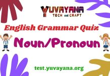 Free Noun/Pronoun English Grammar practice Test/Quiz with Answer | Free ...