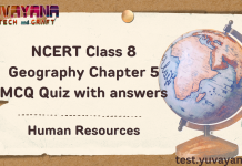 NCERT Class 8 Geography Chapter 1 MCQ Quiz with answers – Resources