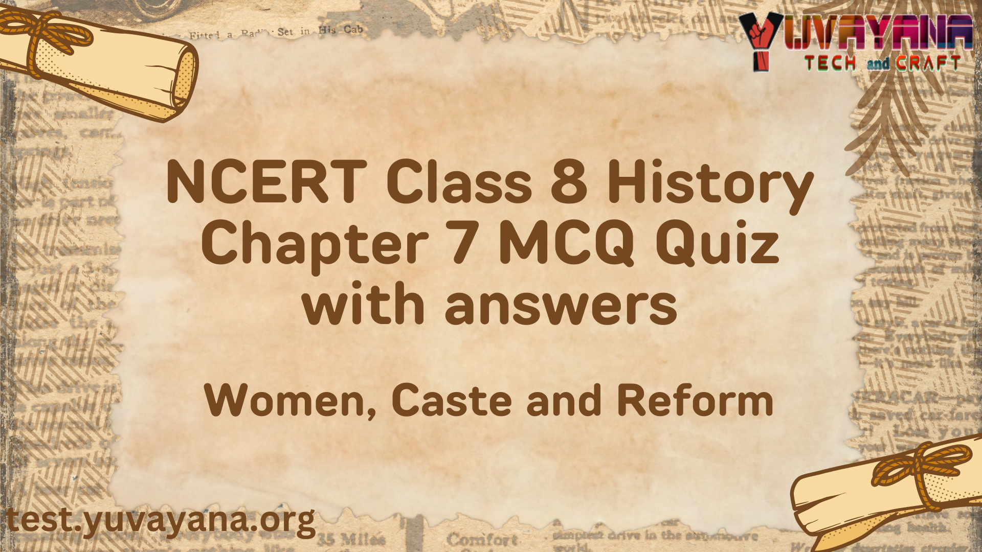 NCERT Class 8 History Chapter 7 MCQ Quiz with answers – Women, Caste ...